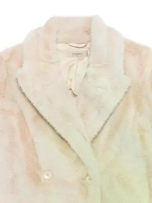 TWINSET Faux Fur Double-breasted Coat