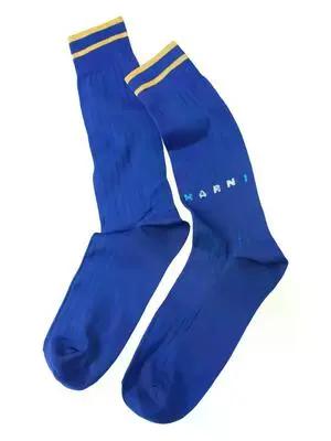 Marni Logo-embroidered Mid-calf Socks