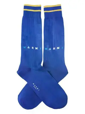 Marni Logo-embroidered Mid-calf Socks