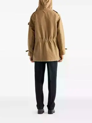 Prada Hooded Shearling-trimmed Parka