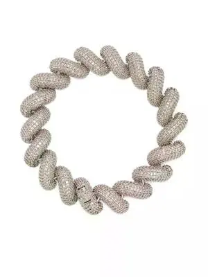 Eddie Borgo Torsade Pavé Bracelet - Silver