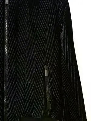 Giorgio Armani Herringbone-pattern Hooded Jacket
