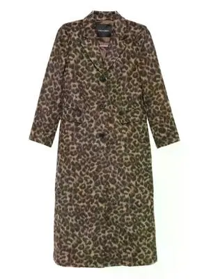 THELAURENT Leopard-print Single-breasted Coat