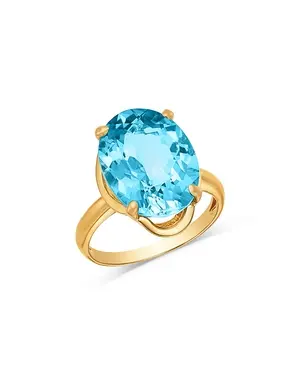 Bloomingdale'S Sky Topaz Ring In 14k Yellow Gold - Blue