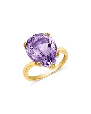 Bloomingdale'S Pear Cut Rose Amethyst Ring - Amethyst/gold