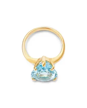 Bloomingdale'S 14k Yellow Gold Sky Topaz Pear Ring
