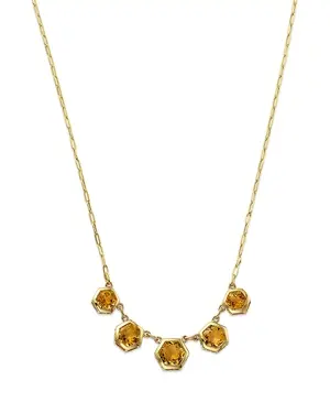 Bloomingdale'S Citrine Five Stone Collar Necklace - Gold