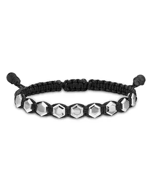 David Yurman Faceted Bracelet With Black Onyx - Silver/black