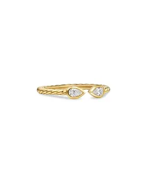 David Yurman Petite Modern Renaissance Open Pear Ring - Gold