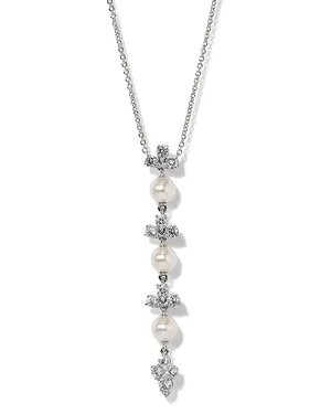 Nadri Venus Y Necklace - Silver