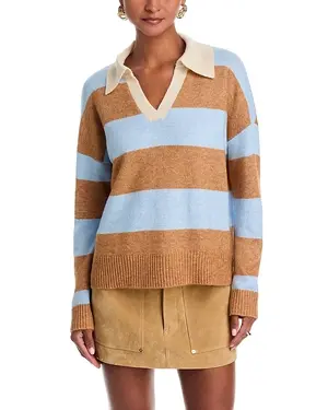 Aqua Stripe Rugby Sweater