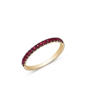 Bloomingdale'S 14k Yellow Gold Sapphire Stack Ring - Red/gold