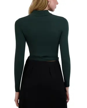 POINT Mandarin Wrap Top - Pine