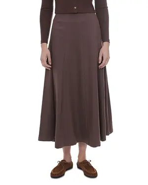 POINT Twill Panel Skirt - Chocolate