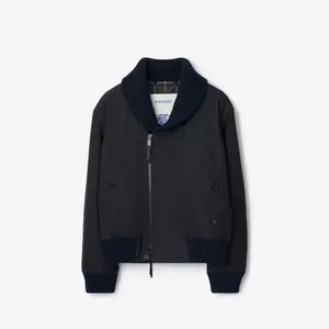 Burberry Wool Blend Bomber Jacket