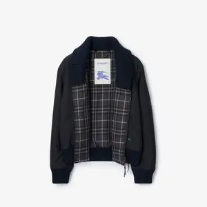 Burberry Wool Blend Bomber Jacket