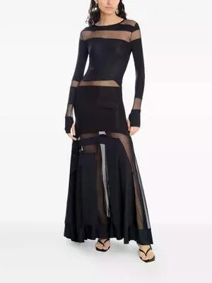 AMIR SLAMA X Astrid Sheer-panel Maxi Dress