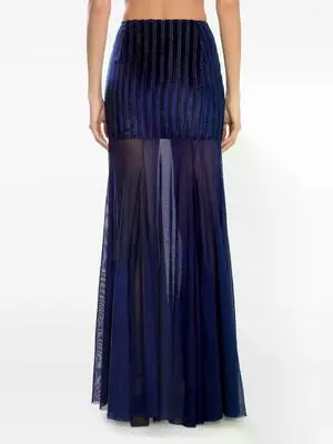 AMIR SLAMA X Astrid Striped-panel Maxi Skirt