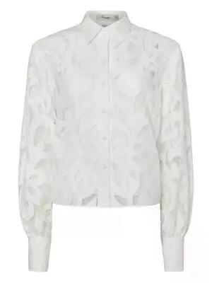 TEMPERLEY LONDON Floral Lace Shirt - White