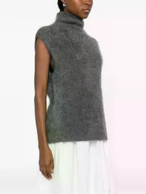 Soft Goat Turtleneck Tank Top