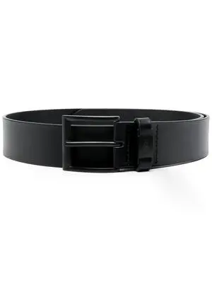 BOSS Leather Belt With Buckle Fastening