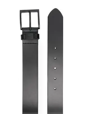 BOSS Leather Belt With Buckle Fastening