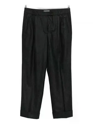Alberto Biani Pleated Cuffed Hem Trousers - Grey
