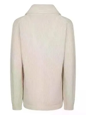 DANIELE FIESOLI Shawl-collar Pocket Cardigan - White