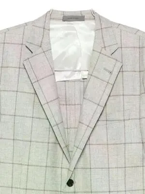 Corneliani Checked Single-breasted Jacket - Grey