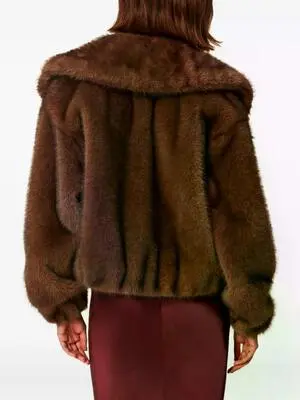 TWINSET Oversized Faux Fur Jacket