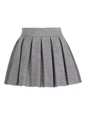 Balmain Pleated Knit Mini Skirt