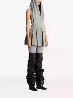 Balmain Pleated Knit Mini Skirt