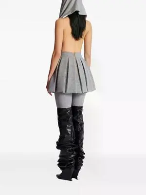 Balmain Pleated Knit Mini Skirt