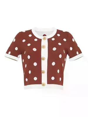 Cara Cara Polka-dot Buttoned Cardigan