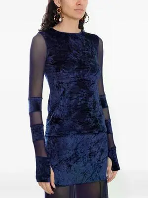 AMIR SLAMA X Astrid Mesh-panel Top
