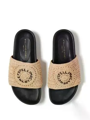 Stella McCartney Woven Slides - Neutrals