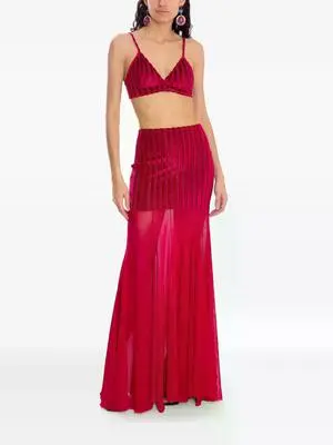 AMIR SLAMA Striped Crop Top