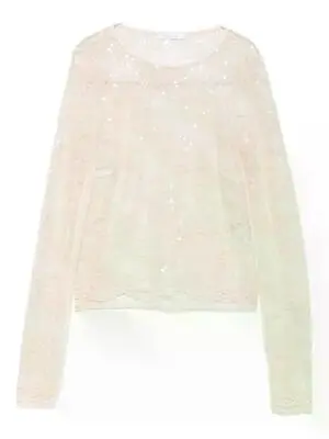 Patrizia Pepe Sequin-embellished Blouse - Neutrals