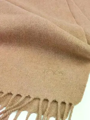 TOD'S Fringed Cashmere Scarf - Neutrals