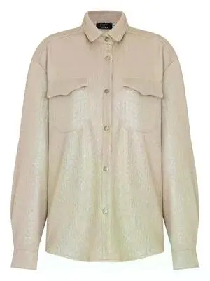 AMIR SLAMA Glitter-detail Shirt
