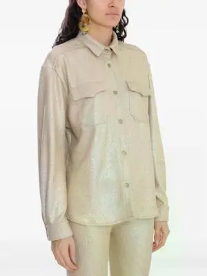 AMIR SLAMA Glitter-detail Shirt