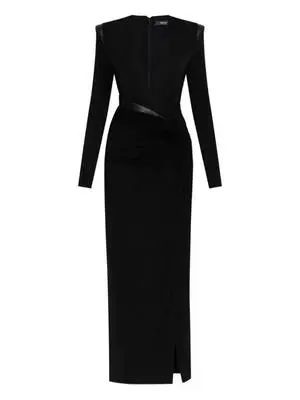 Versace Shoulder-pad Slit Maxi Dress