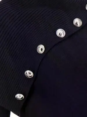Rabanne Button-embellished Cowl-neck Dress