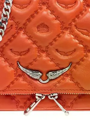 Zadig&Voltaire Rock Ii Quilted Monogram Shoulder Bag - Orange