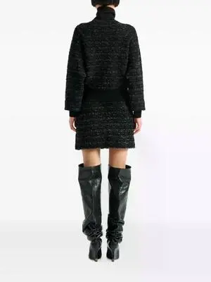 Balmain Tweed Bomber Jacket - Black