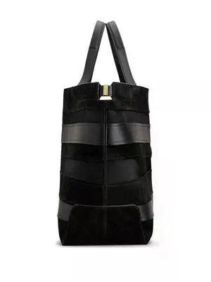 TOD'S Leather-suede Striped Tote Bag