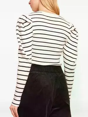 Cara Cara Puff-sleeve Striped Top