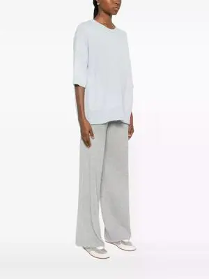 LISA YANG Cashmere Short Sleeve Top - Blue