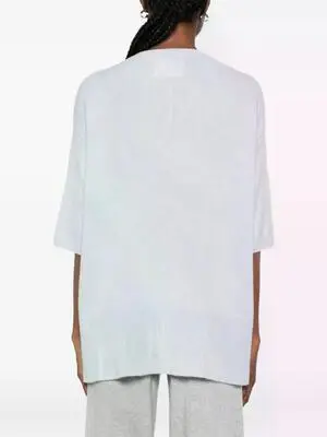 LISA YANG Cashmere Short Sleeve Top - Blue
