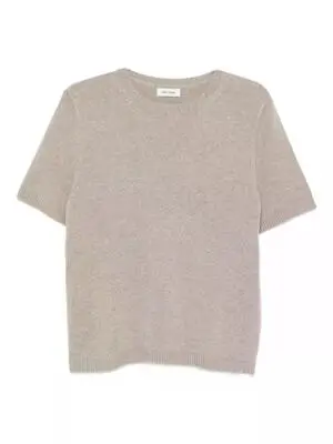 Soft Goat Oversized Knit T-shirt - Neutrals